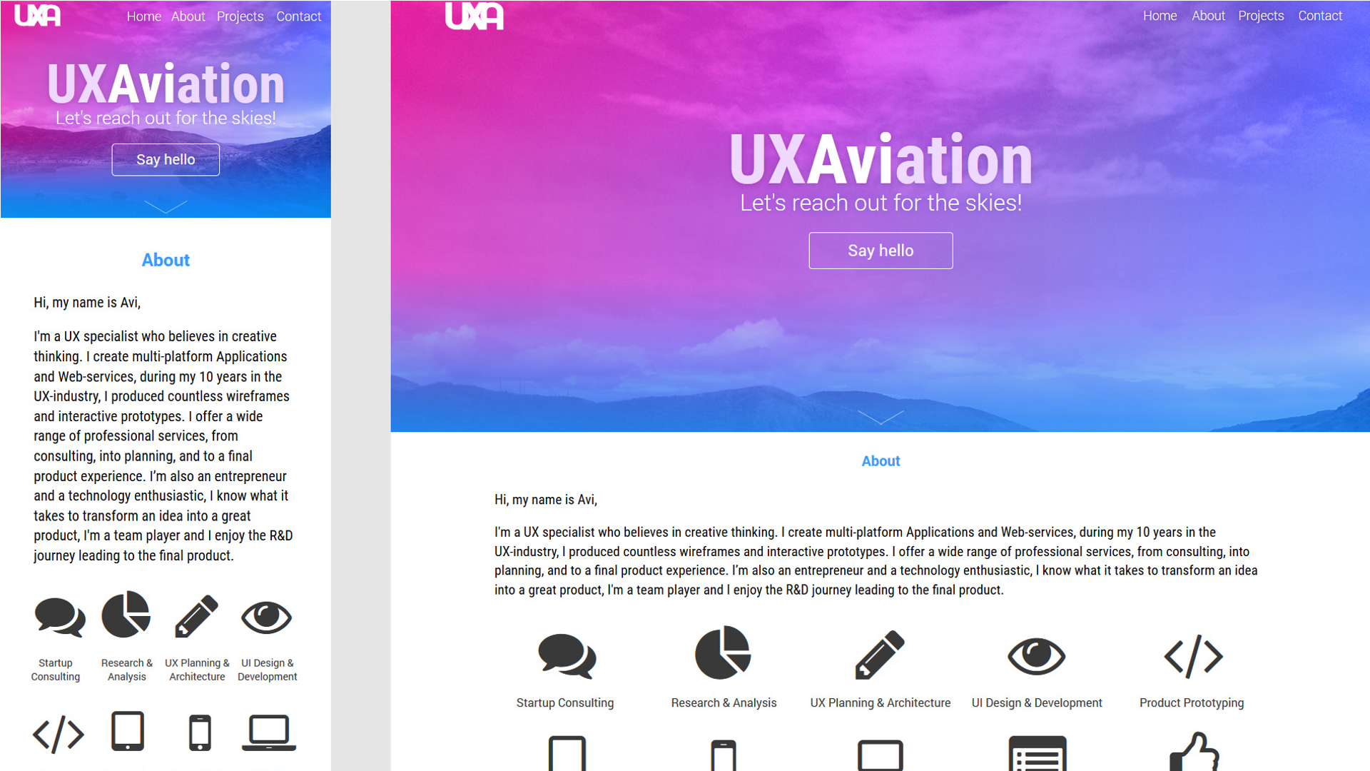 UXA Portfolio & Branding | iBarel