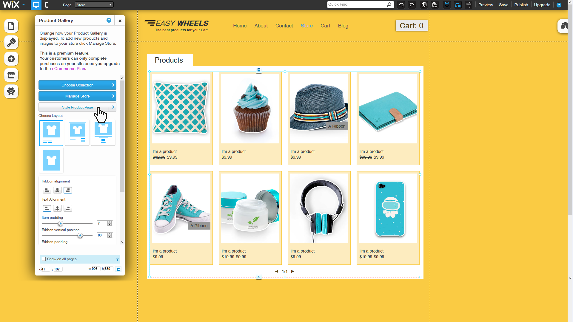 WIX Online Store (UX/UI) | iBarel