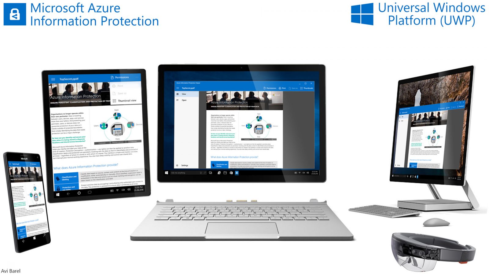Microsoft AIP Cyber Security App UX design | iBarel